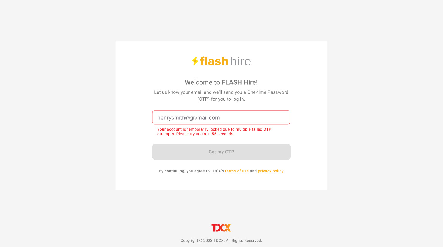 Sign in to FLASH Hire – FLASH Hire