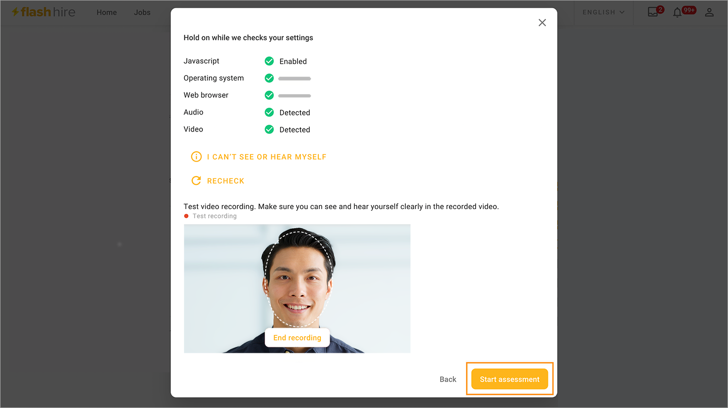 Recorded video interview – FLASH Hire